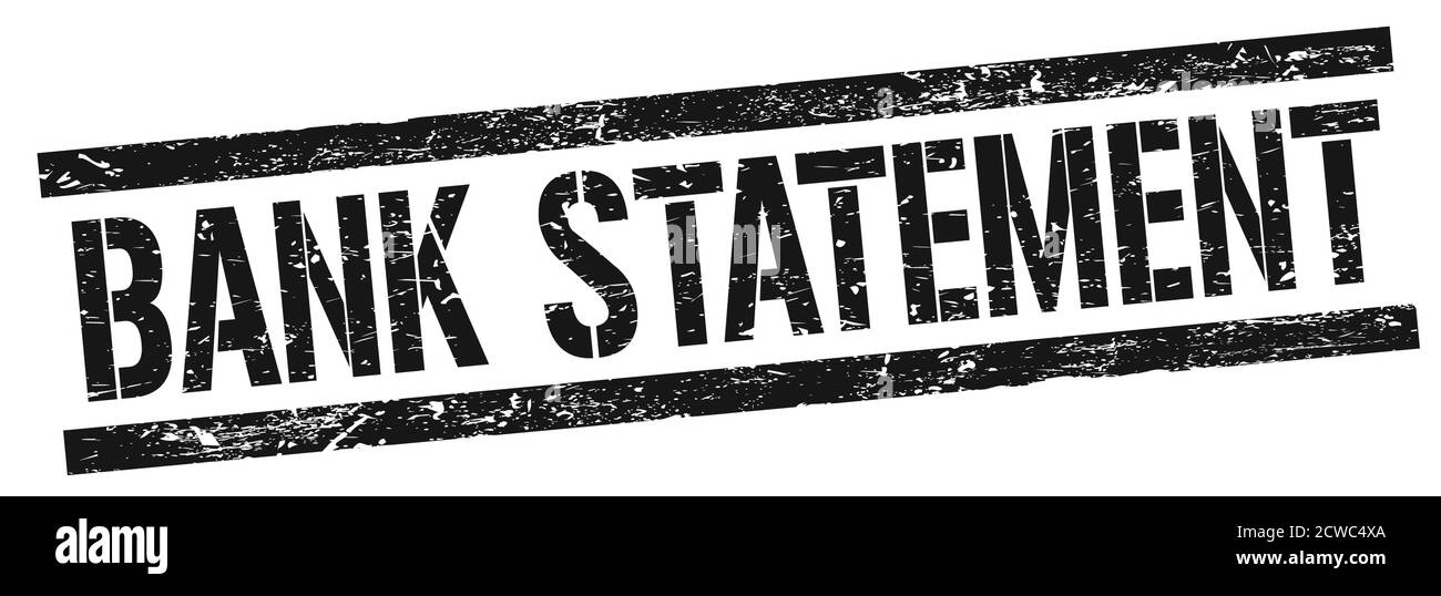 BANK STATEMENT text on black grungy rectangle stamp sign Stock Photo ...