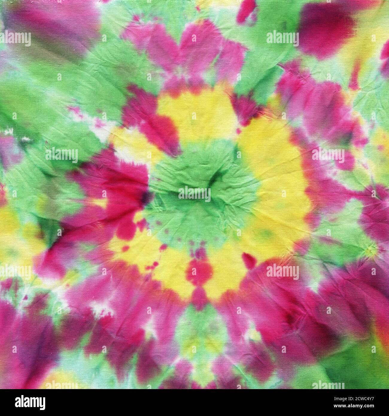 Tie dyed pattern on cotton fabric for background Stock Photo - Alamy