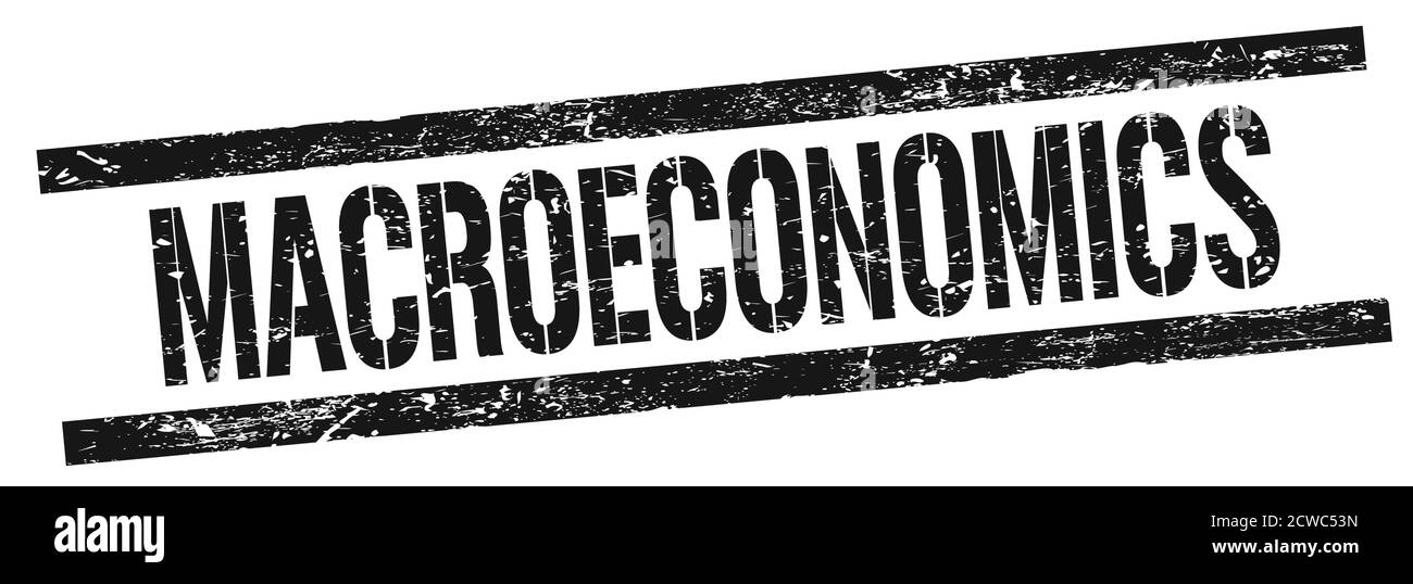 MACROECONOMICS text on black grungy rectangle stamp sign Stock Photo ...