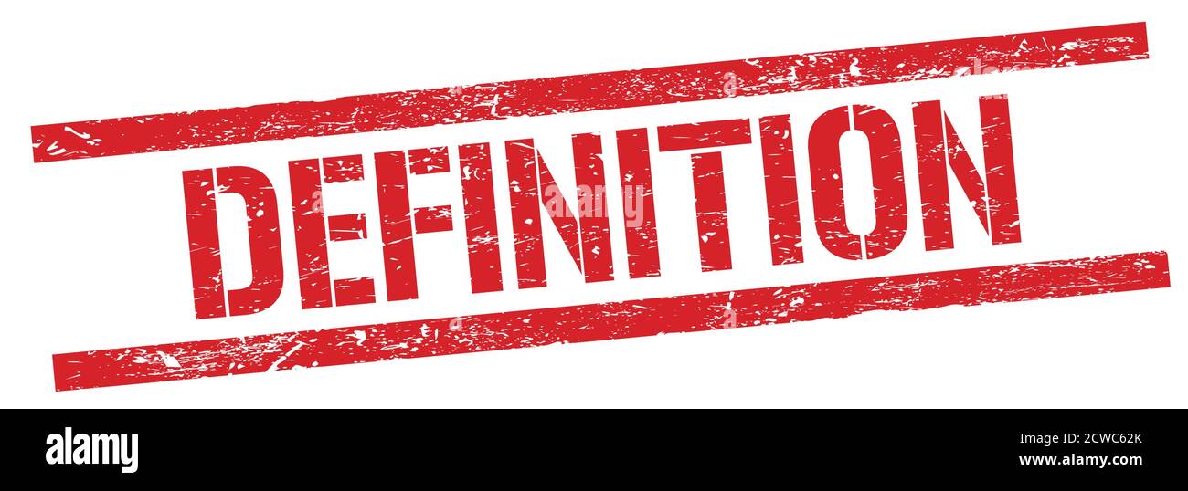 DEFINITION text on red grungy rectangle stamp sign Stock Photo - Alamy