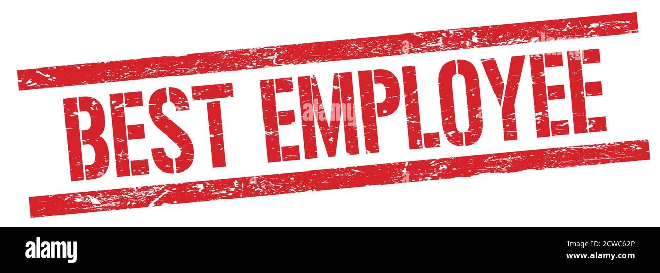 BEST EMPLOYEE text on red grungy rectangle stamp sign Stock Photo - Alamy
