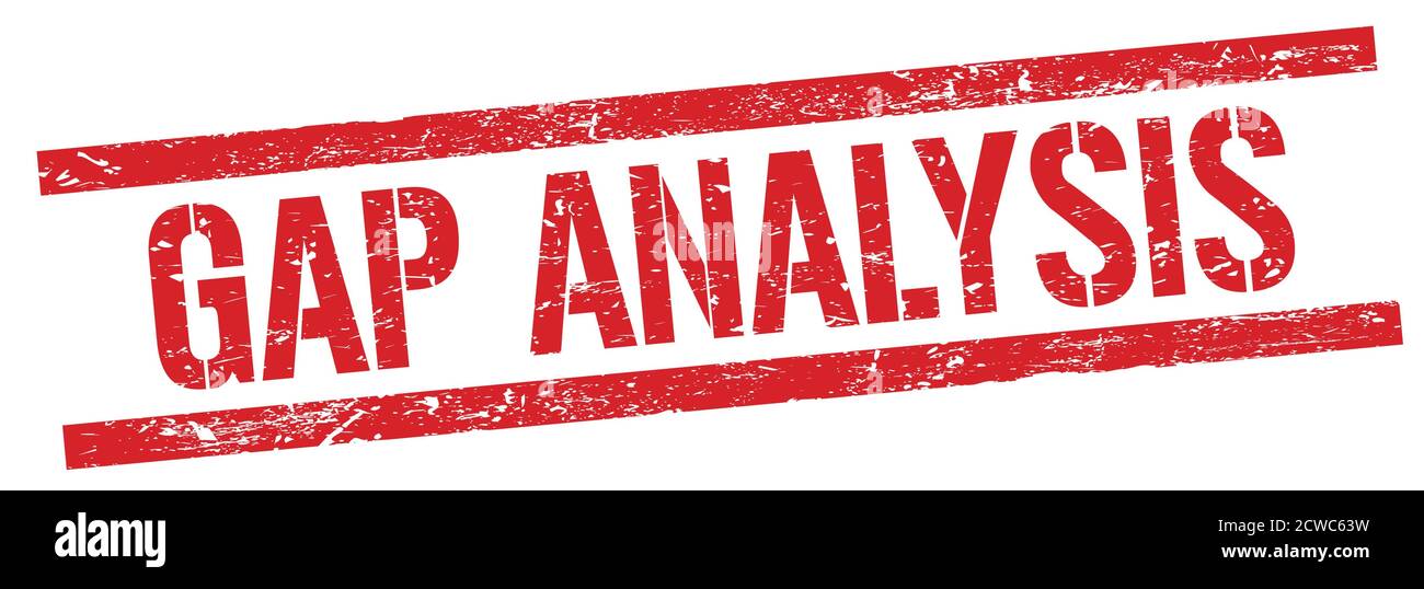 GAP ANALYSIS text on red grungy rectangle stamp sign Stock Photo - Alamy