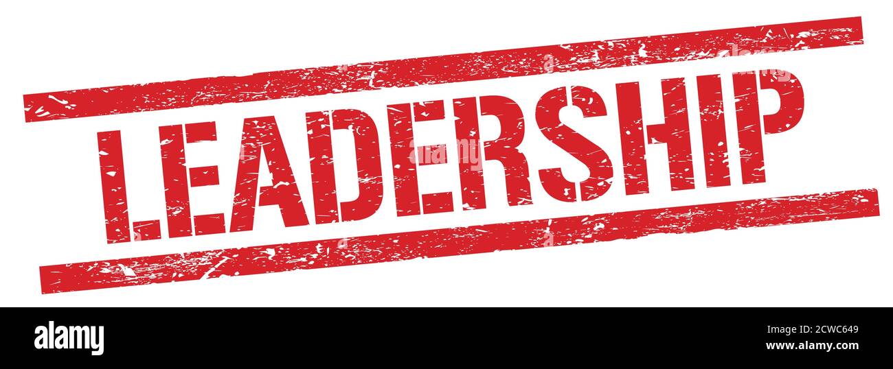 LEADERSHIP text on red grungy rectangle stamp sign Stock Photo - Alamy
