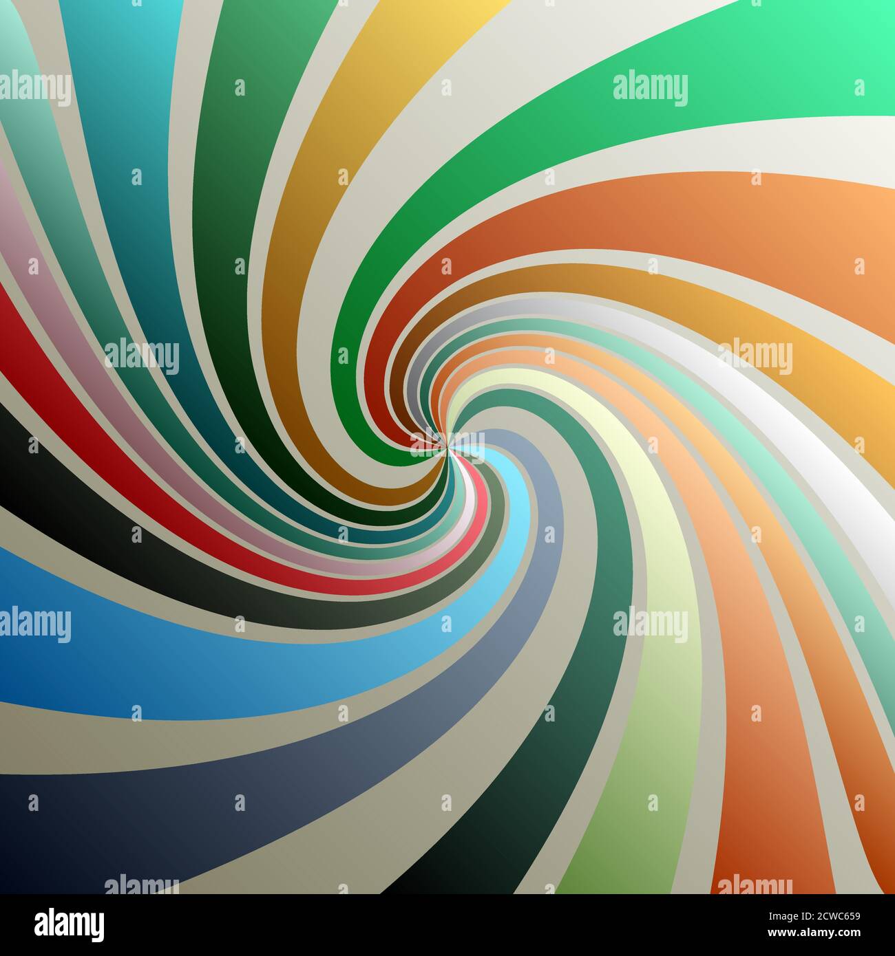 Twist, spiral, swirl, twirl element. Colored Radial rotating stripes ...
