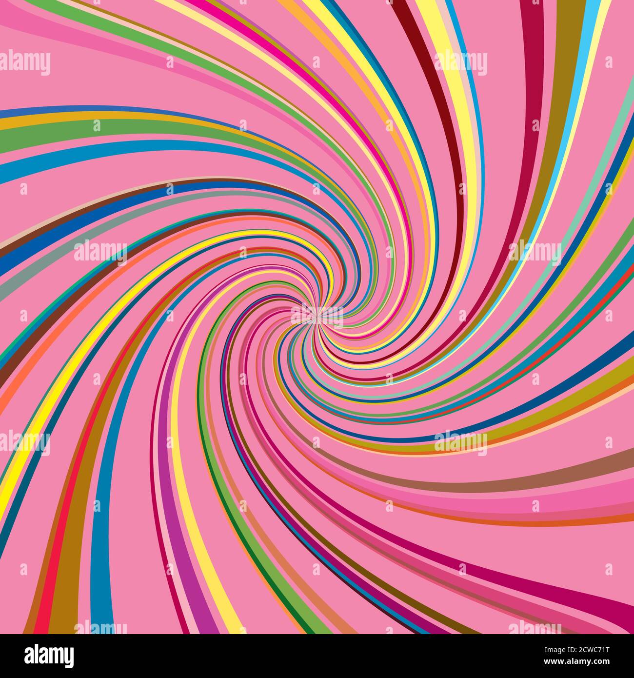 Twist, spiral, swirl, twirl element. Colored Radial rotating stripes ...