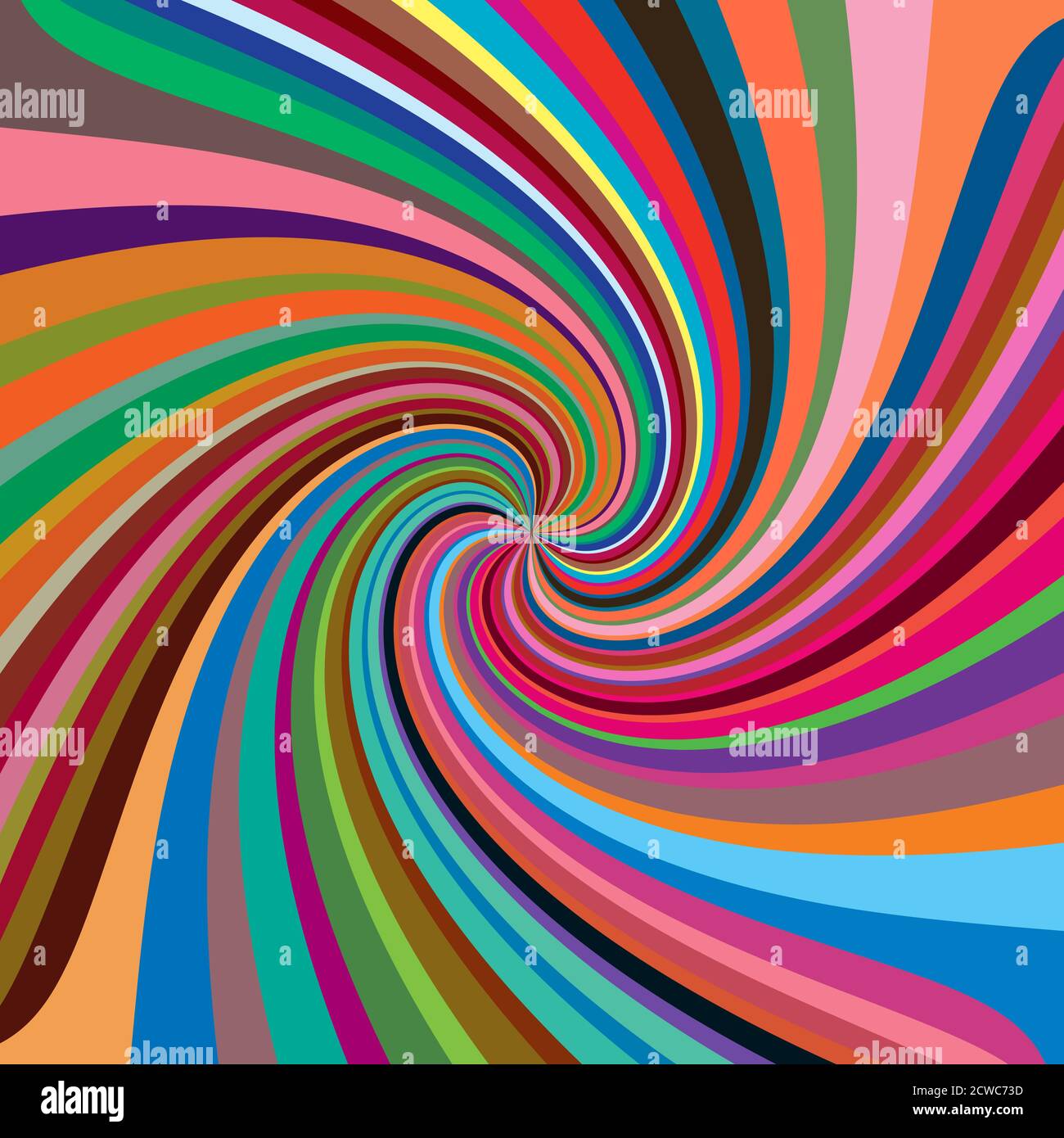 Twist, spiral, swirl, twirl element. Colored Radial rotating stripes ...