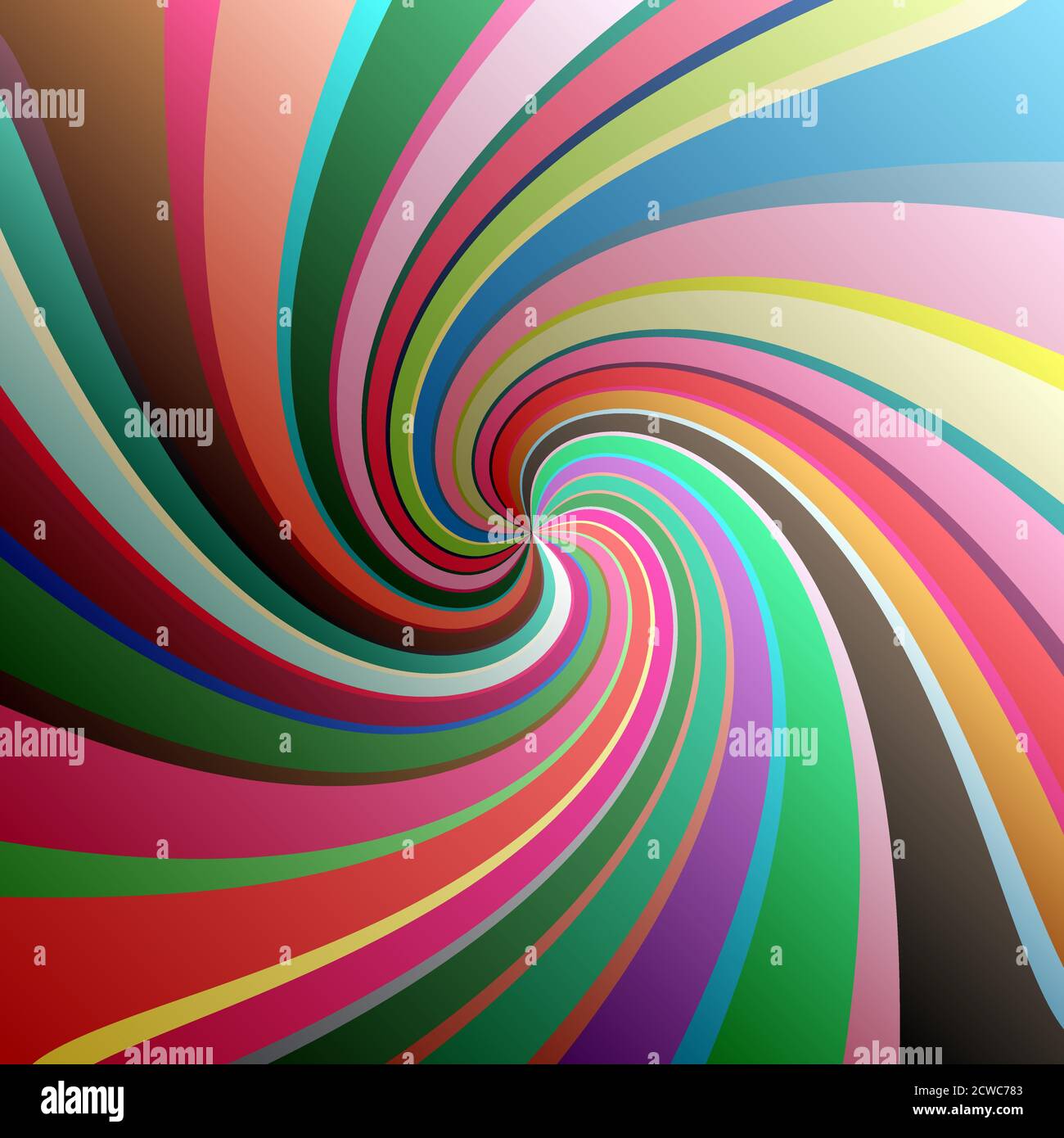 Twist, spiral, swirl, twirl element. Colored Radial rotating stripes ...
