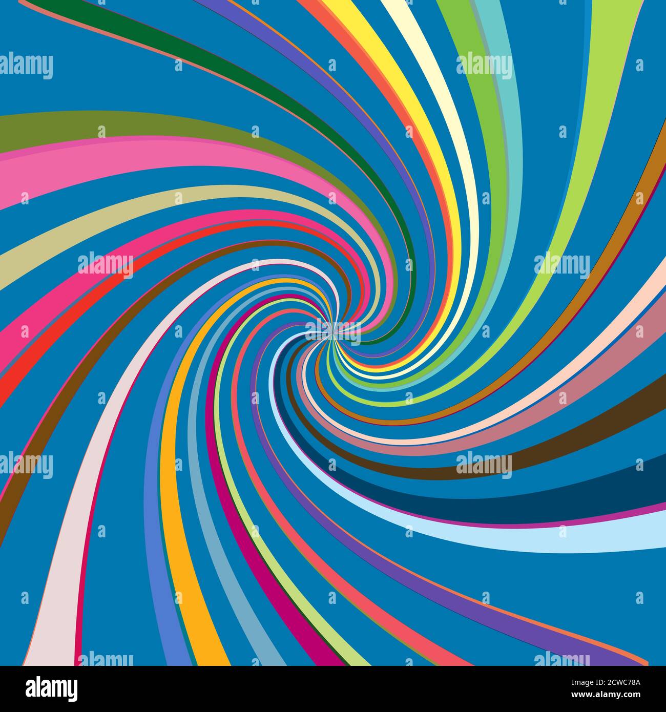 Twist, spiral, swirl, twirl element. Colored Radial rotating stripes ...