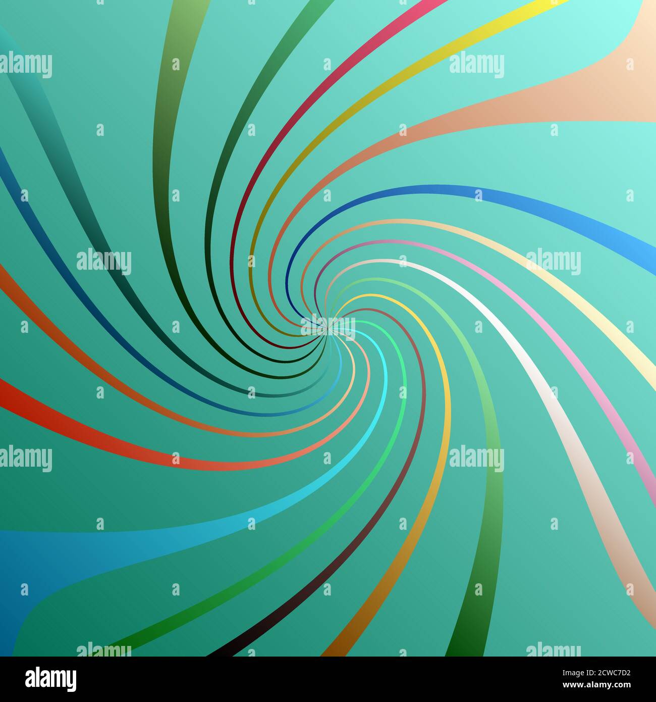 Twist, spiral, swirl, twirl element. Colored Radial rotating stripes ...