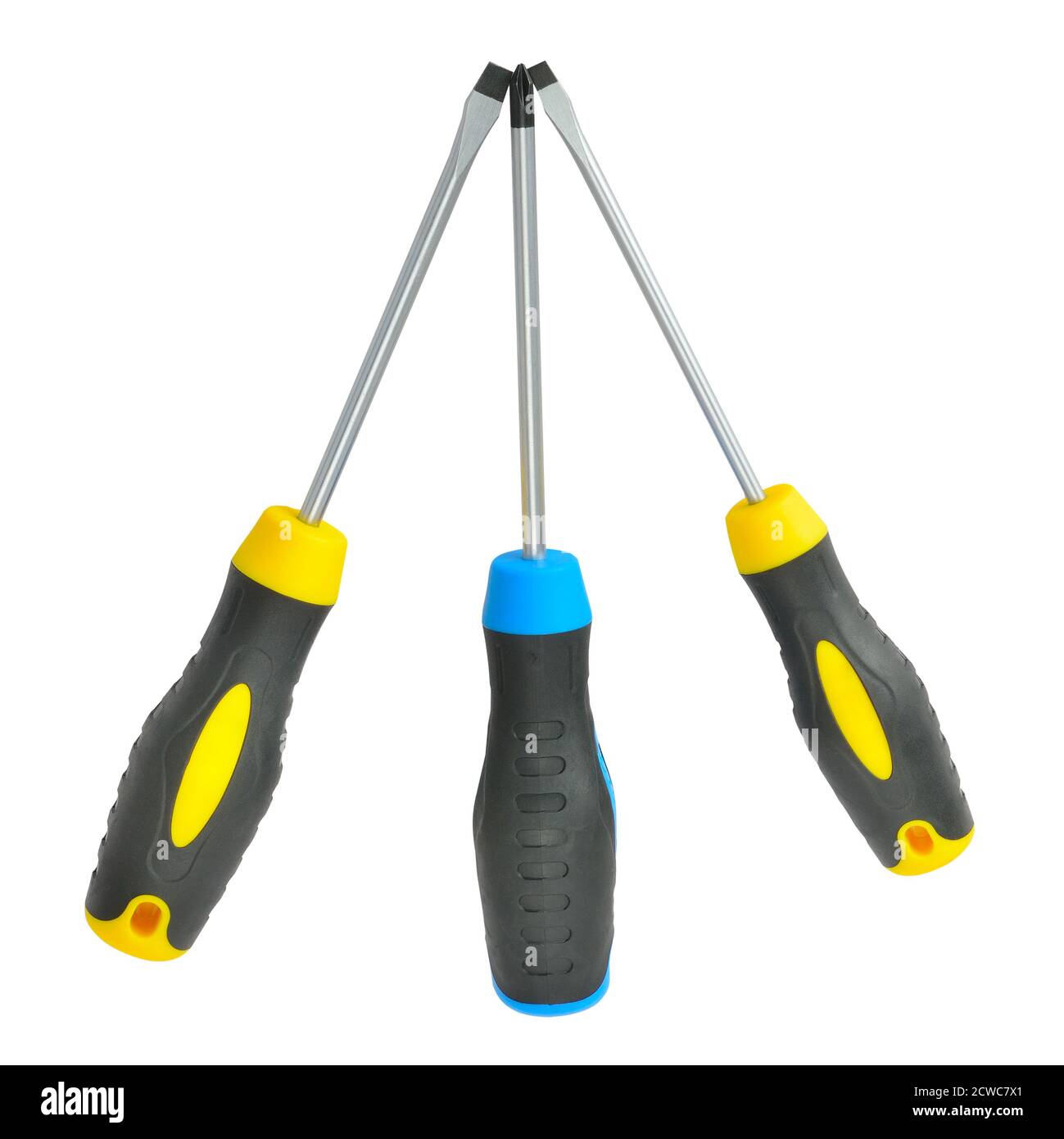 Set of screwdrivers isolated on a white background with clipping path ...