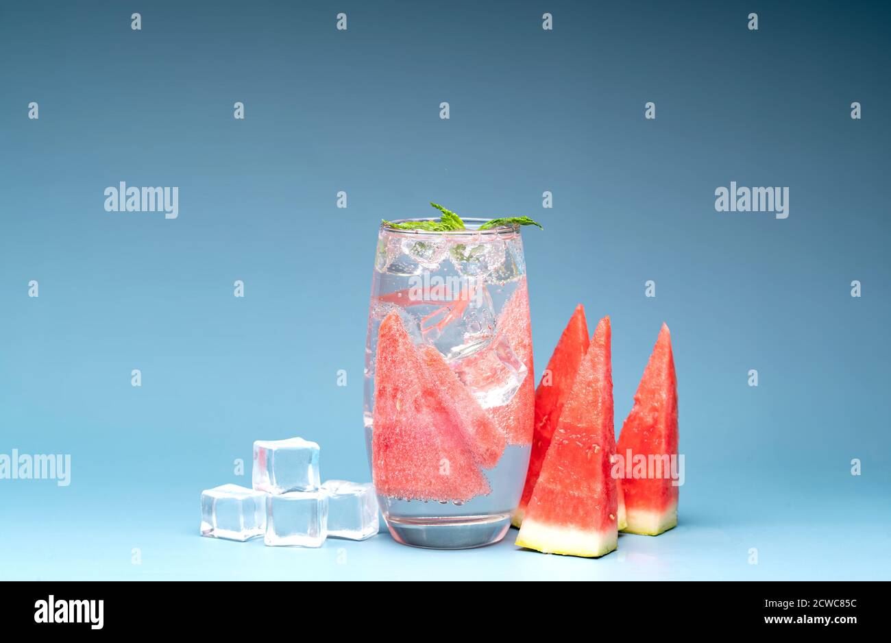 Watermelon bubble water Stock Photo - Alamy
