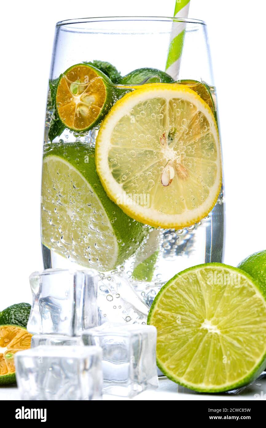 Lemon bubble water features Stock Photo - Alamy