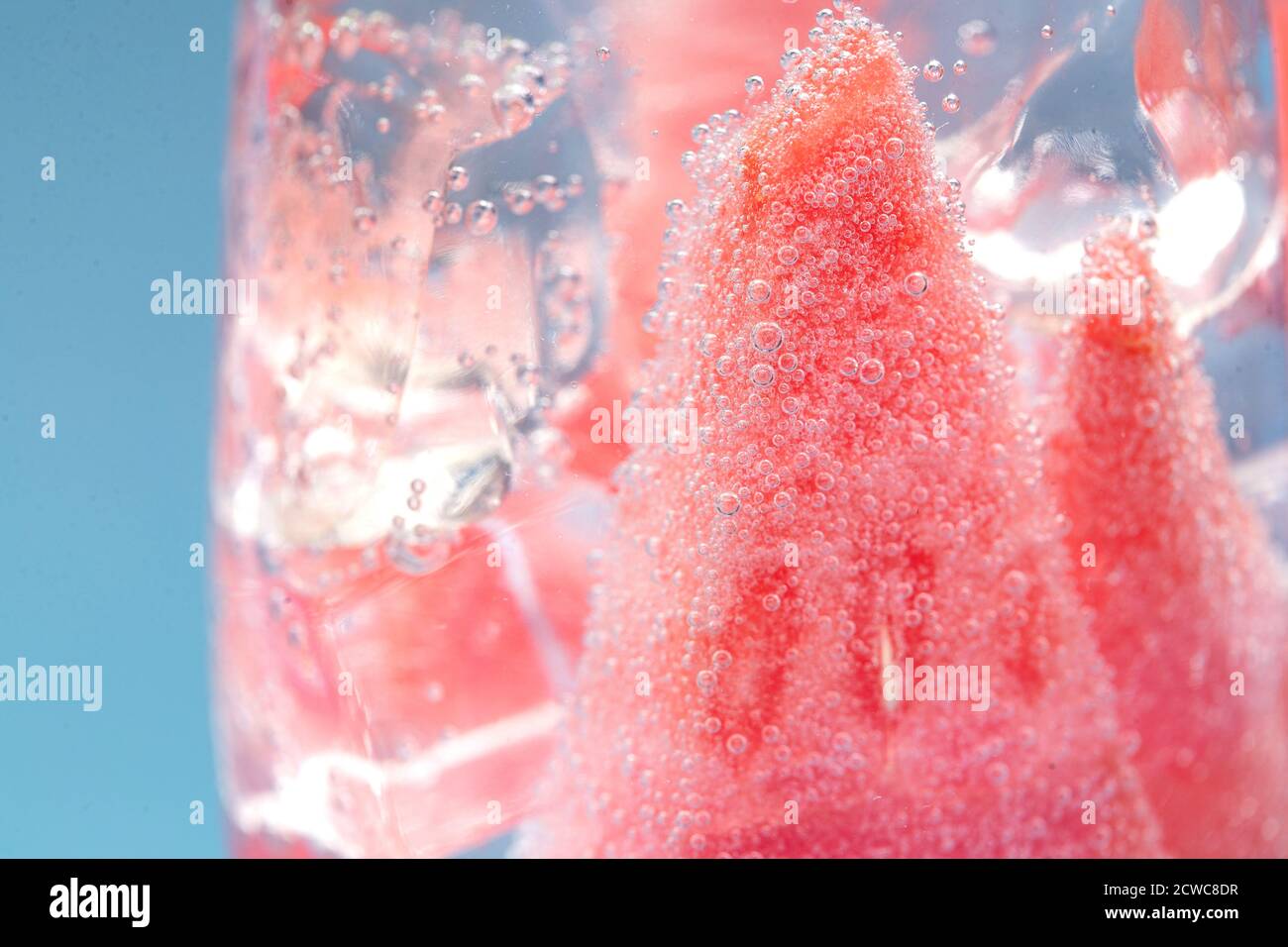 Watermelon bubble water the local features Stock Photo - Alamy