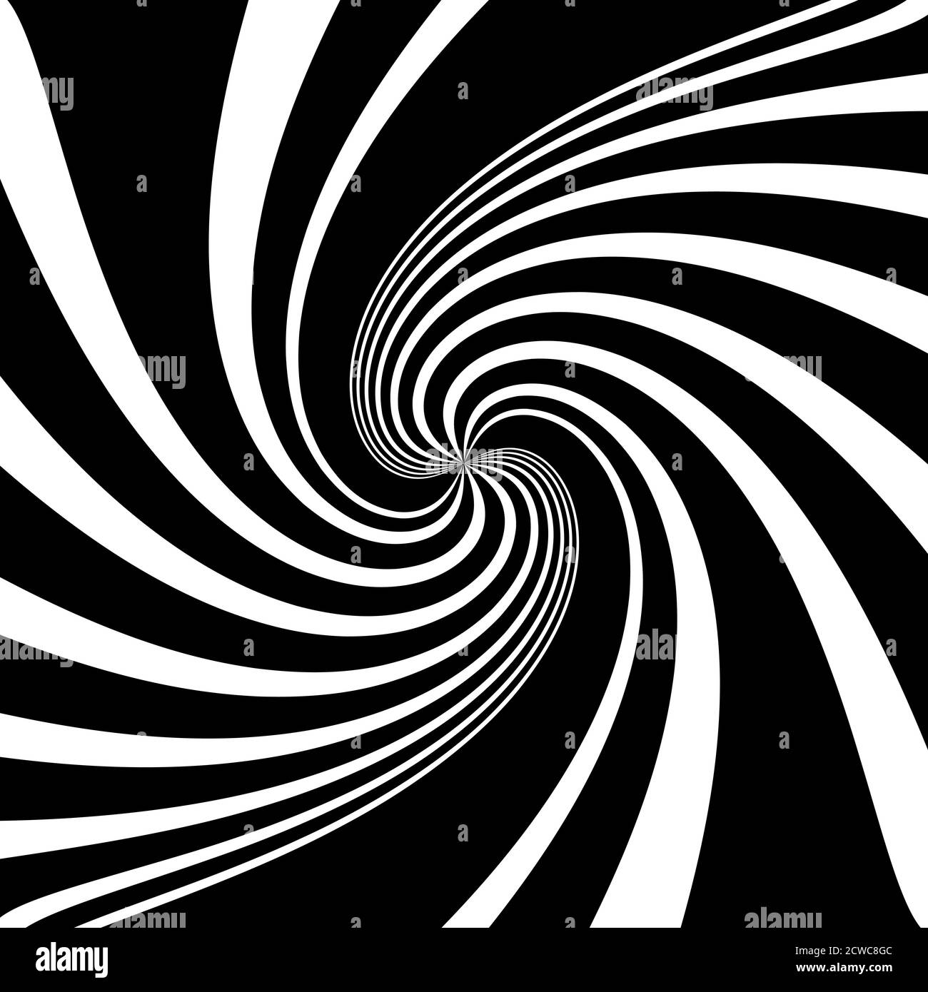 Twist, spiral, swirl, twirl element. BW Radial rotating stripes Stock ...