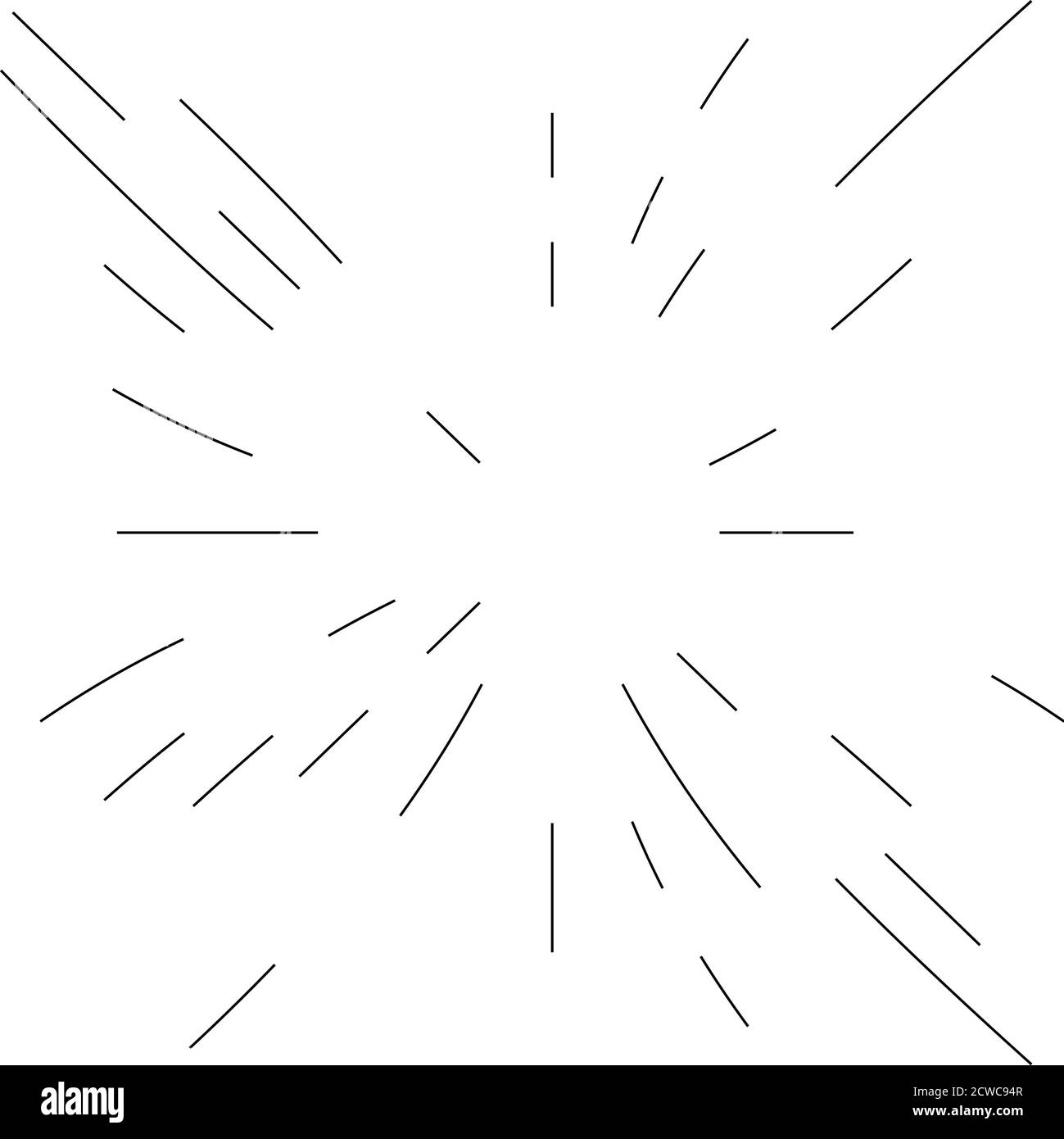 Radial,radiating lines abstract burst, explosion, fireworks FX ...