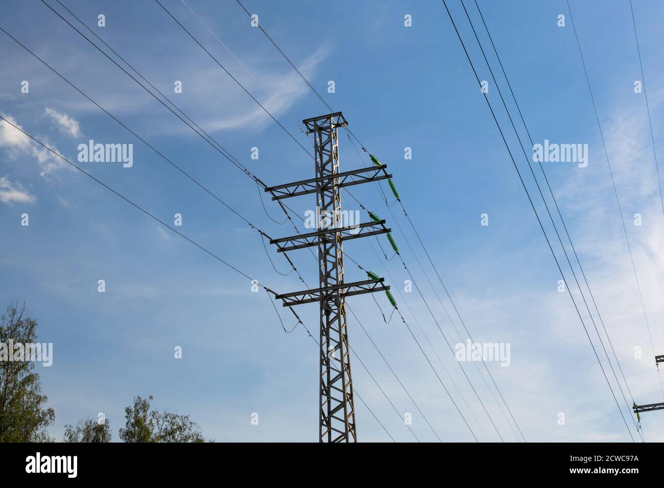 Powerlines woods hi-res stock photography and images - Alamy