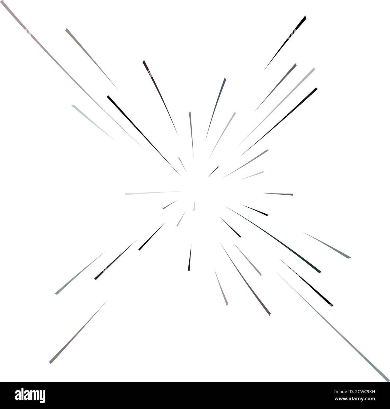 Radial,radiating lines abstract burst, explosion, fireworks FX ...