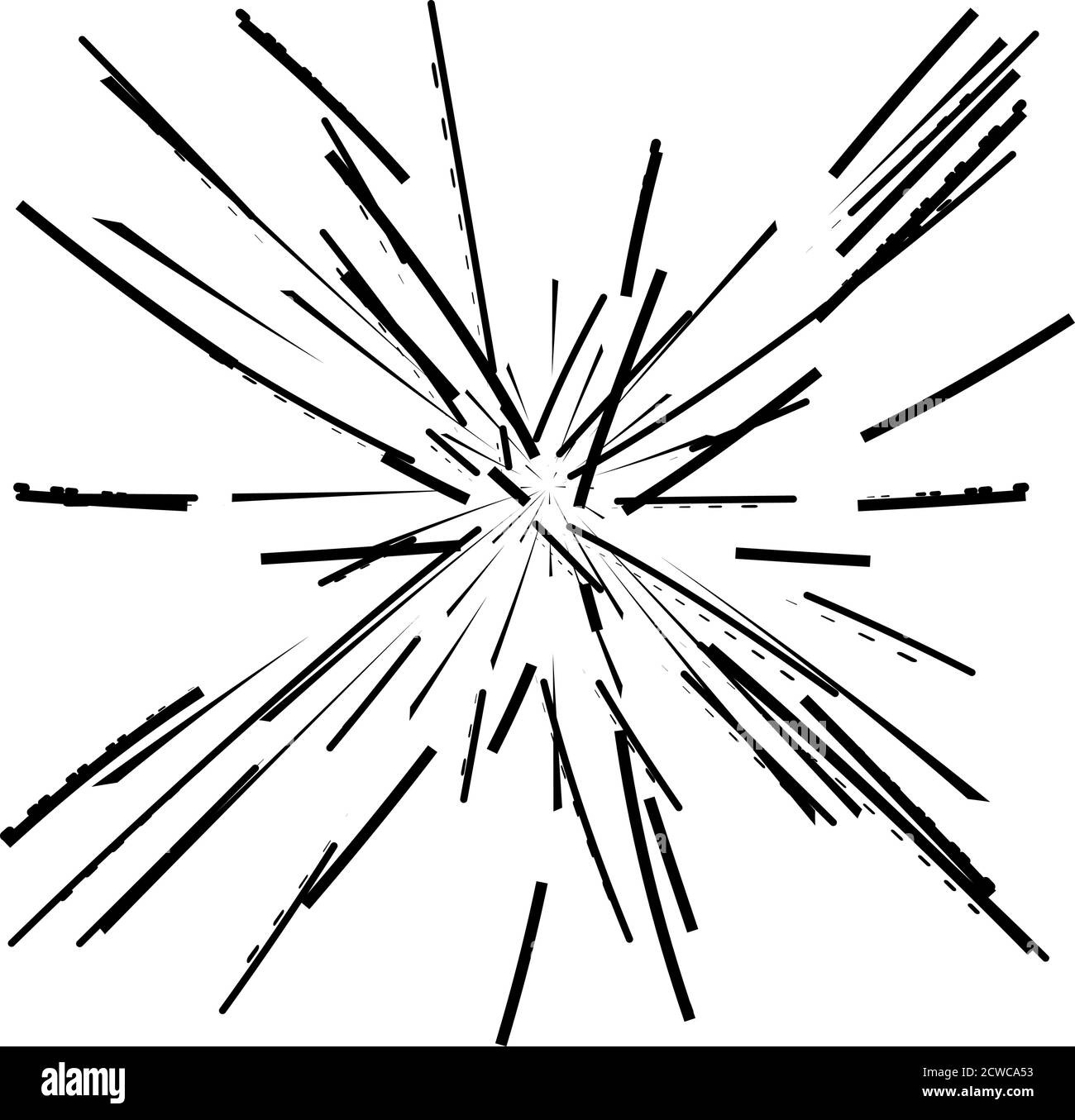 Radial,radiating lines abstract burst, explosion, fireworks FX ...
