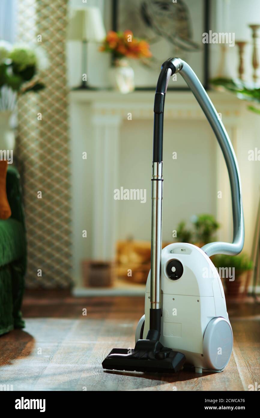 vacuum cleaner on floor in the modern living room Stock Photo - Alamy