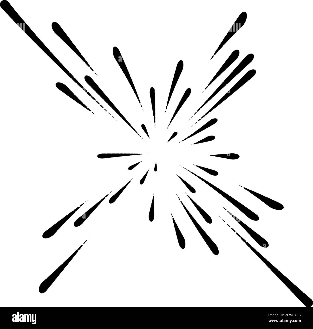 Radial,radiating lines abstract burst, explosion, fireworks FX ...