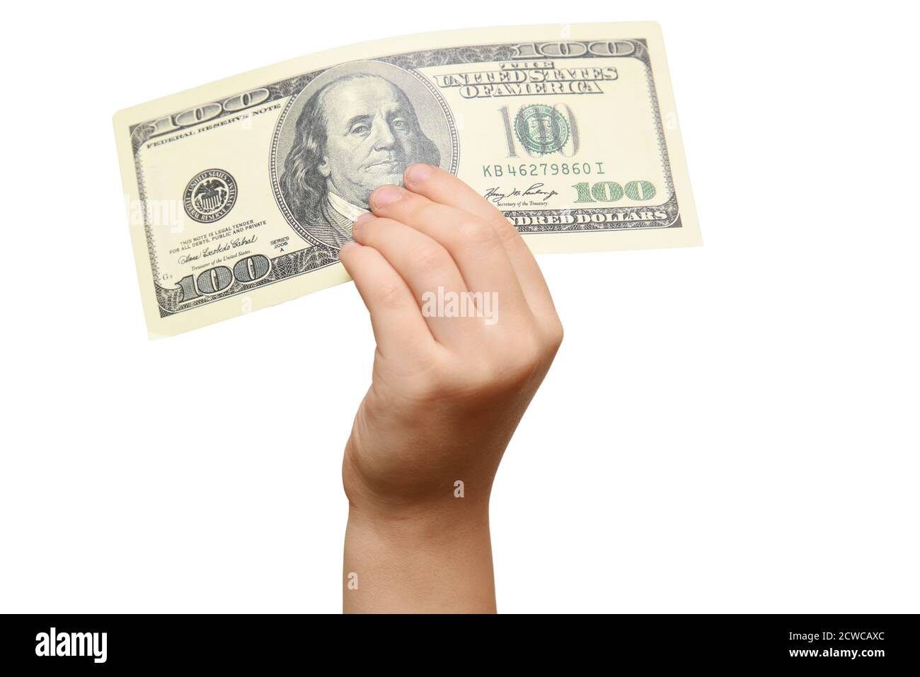 Child holding one dollar bill hi-res stock photography and images - Alamy