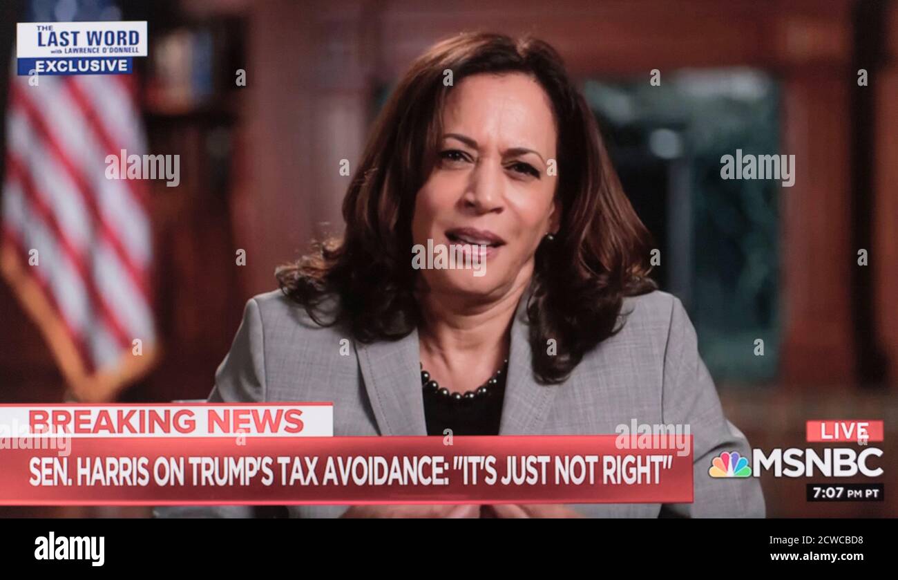 Washington, District of Columbia, USA. 28th Sep, 2020. Screen grab of ...