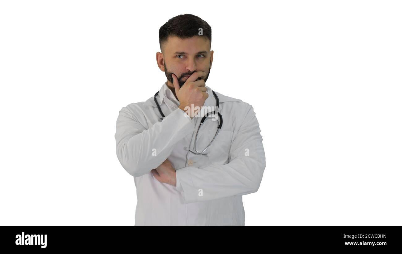 Portrait indian male doctor thinking hi-res stock photography and ...