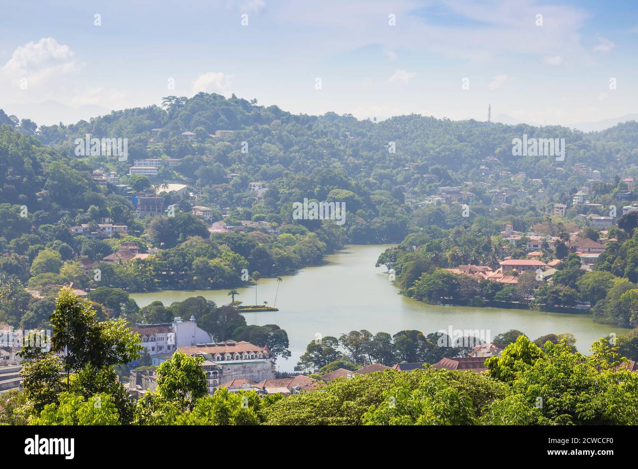 Sri Lanka, Kandy, View of Kandy Lake Stock Photo - Alamy