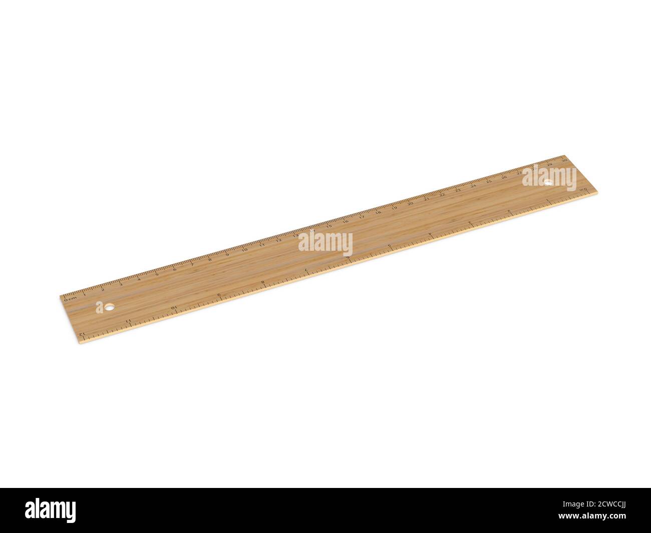 Ruler on a white background. 3d illustration Stock Photo - Alamy