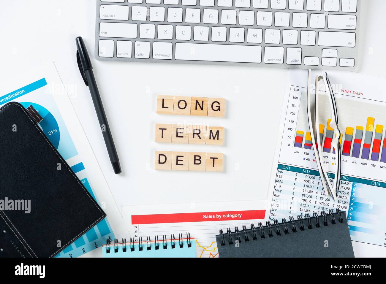 Long term debt concept with letters Stock Photo - Alamy