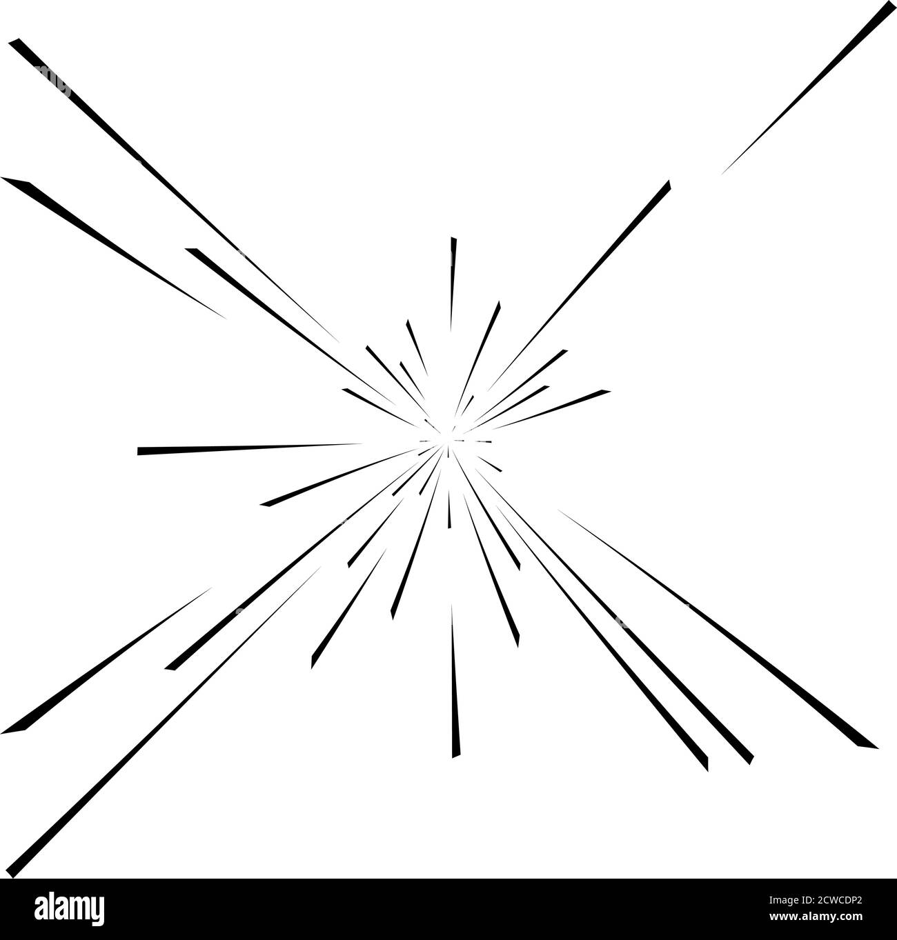 Radial,radiating lines abstract burst, explosion, fireworks FX ...