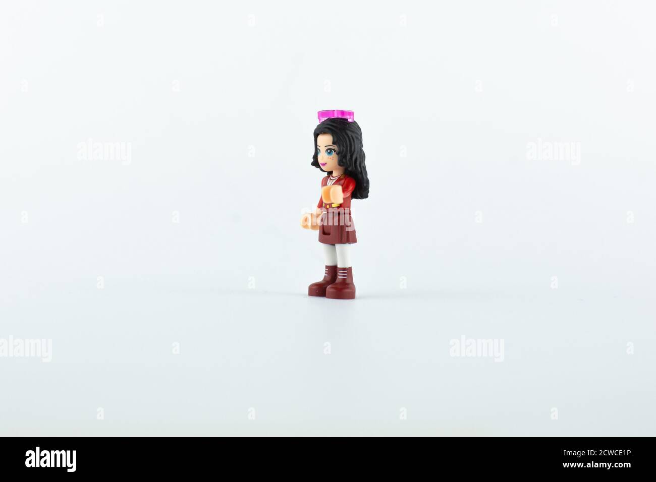 Lego Friends characters on white background Stock Photo - Alamy