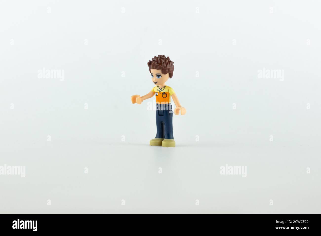 Lego Friends characters on white background Stock Photo - Alamy