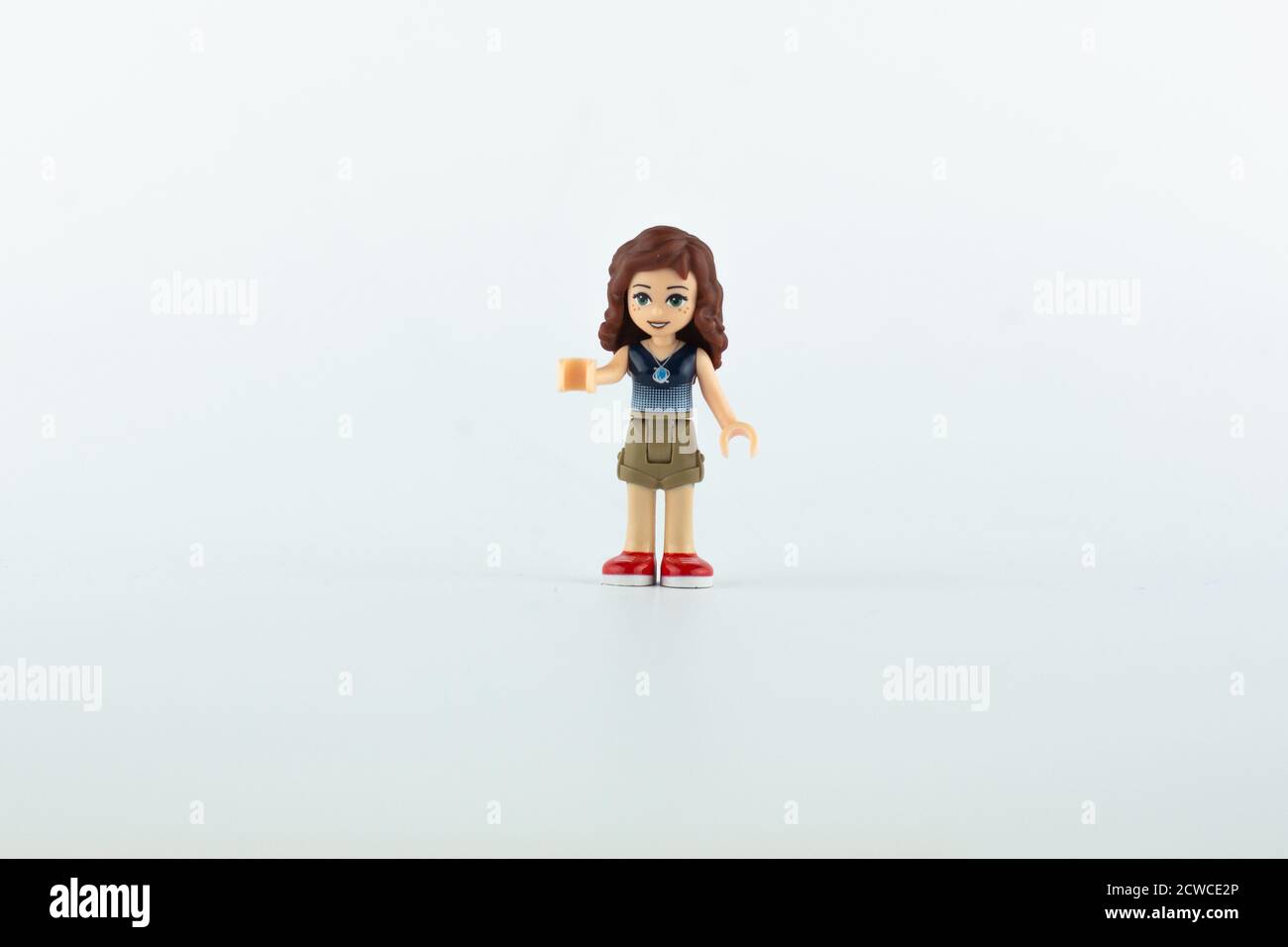 Lego Friends characters on white background Stock Photo - Alamy