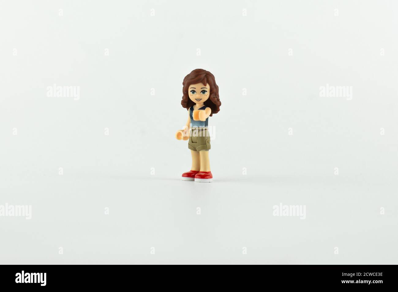 Lego Friends characters on white background Stock Photo - Alamy