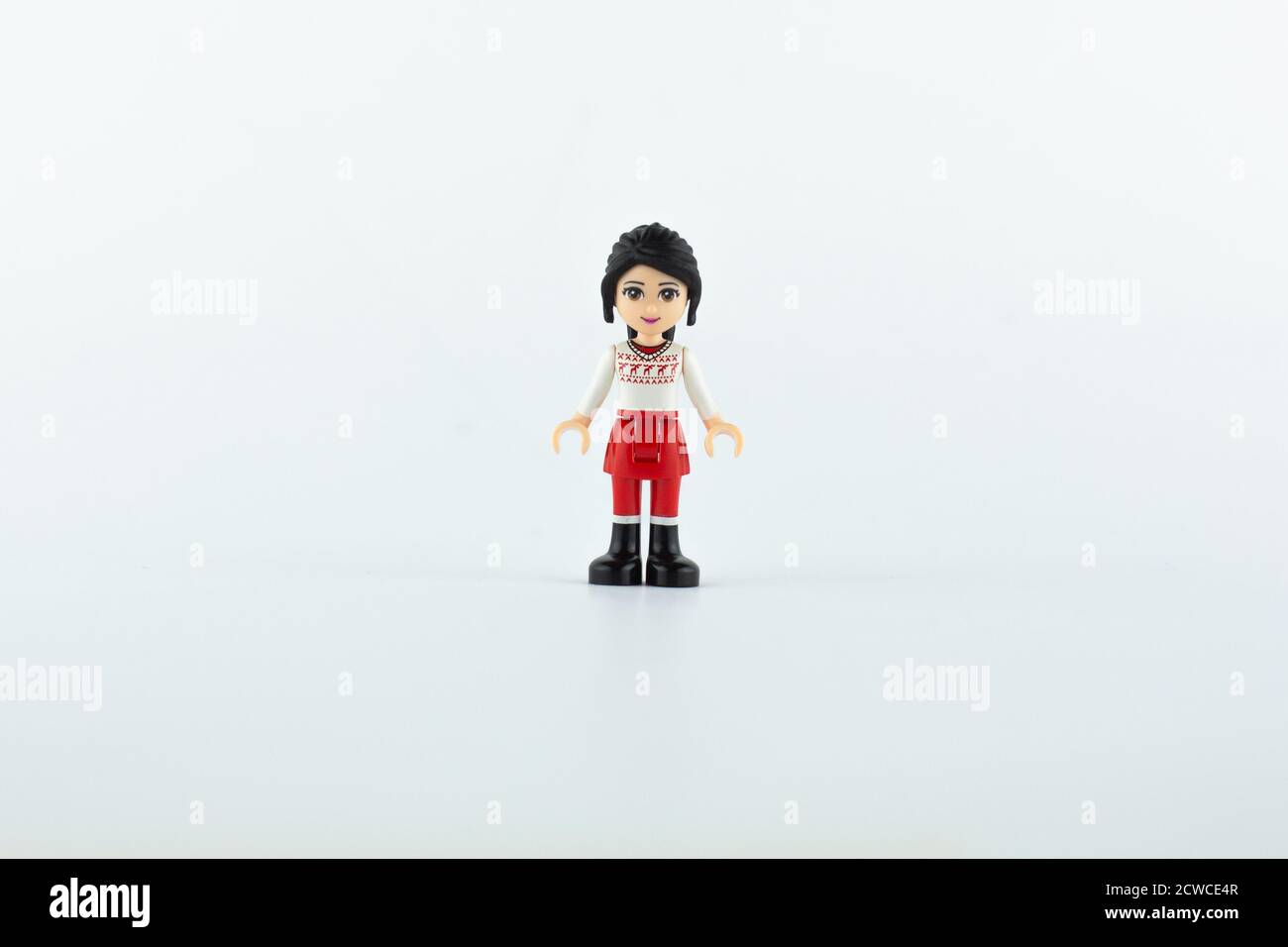 Lego Friends characters on white background Stock Photo - Alamy