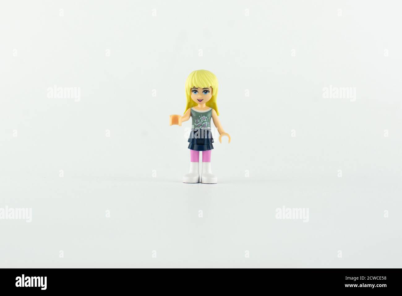 Lego Friends characters on white background Stock Photo - Alamy