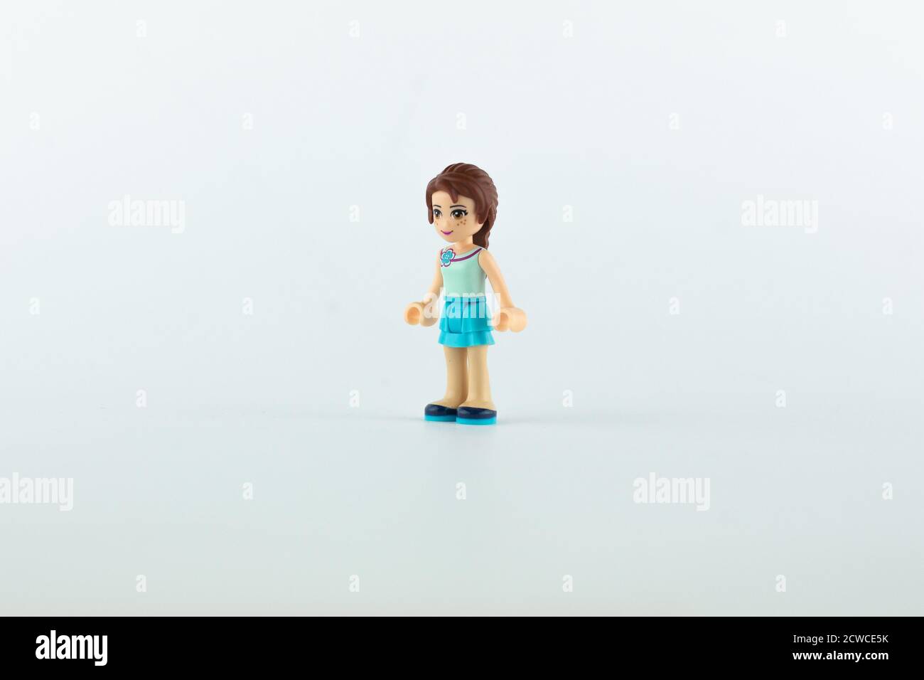 Lego Friends characters on white background Stock Photo - Alamy