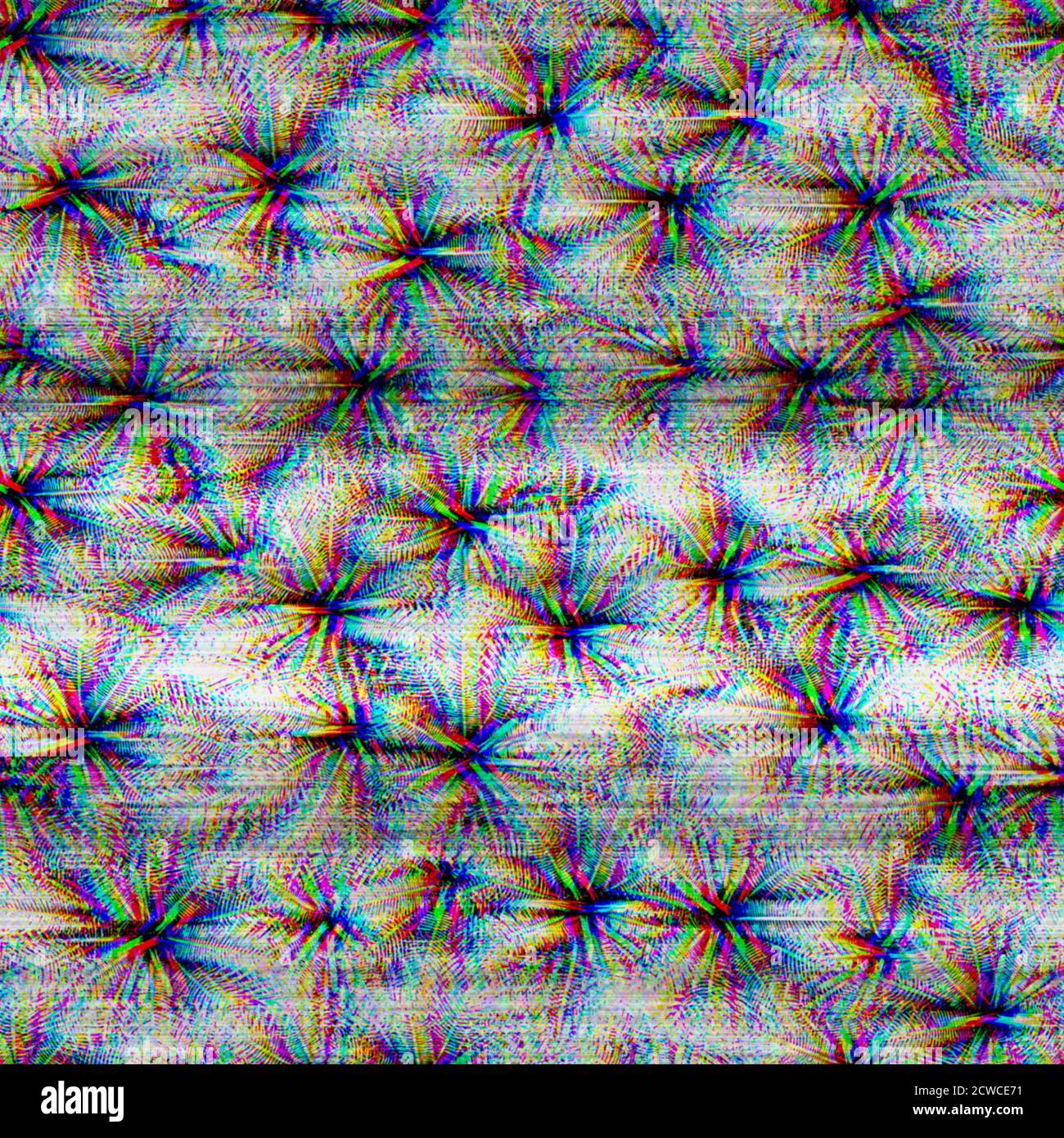 Seamless techno glitch tropical RGB computer noise Stock Photo - Alamy
