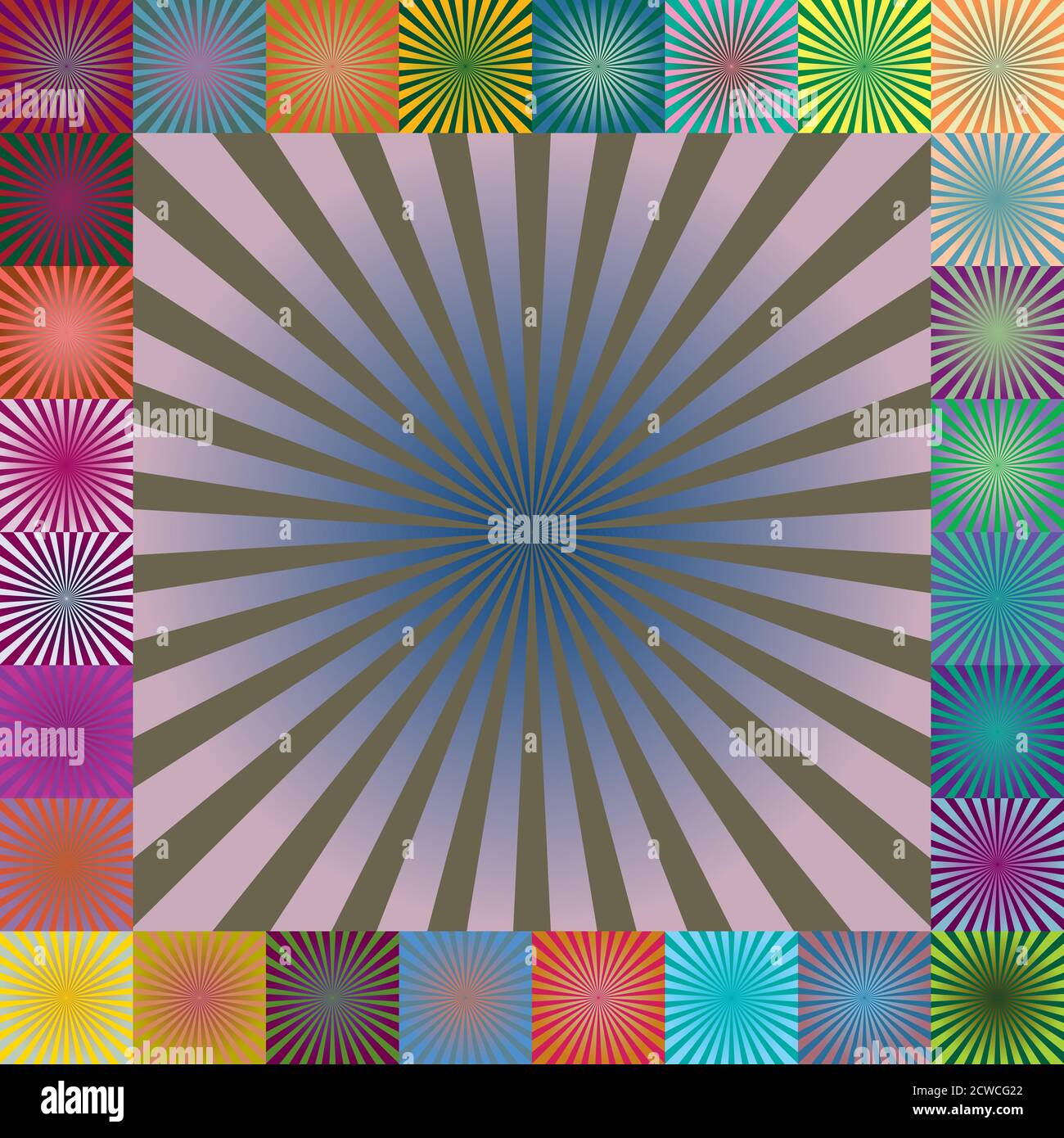 Starburst, sunburst radial radiating lines. Vector illustration Stock ...