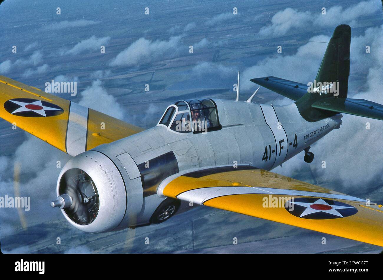 Grumman F4f/FM2 Wildcat WWII Navy-Marine Fighter Stock Photo - Alamy