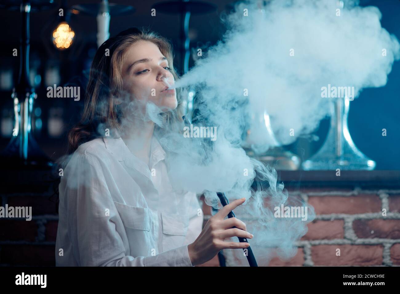 Swag Girl Smoking Hookah