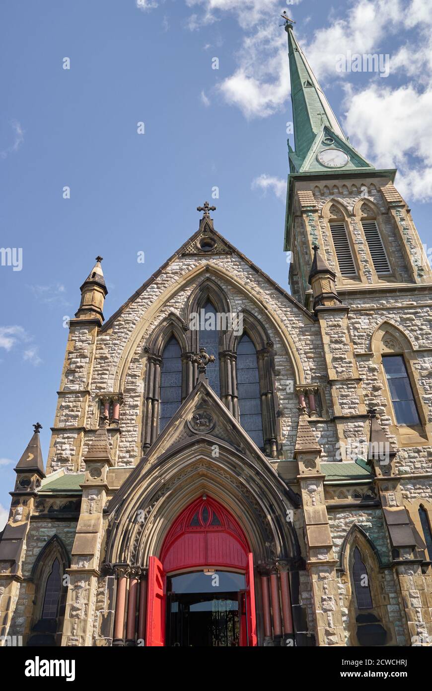 Gothic Revival style Trinity Church in the city of Saint John, New ...