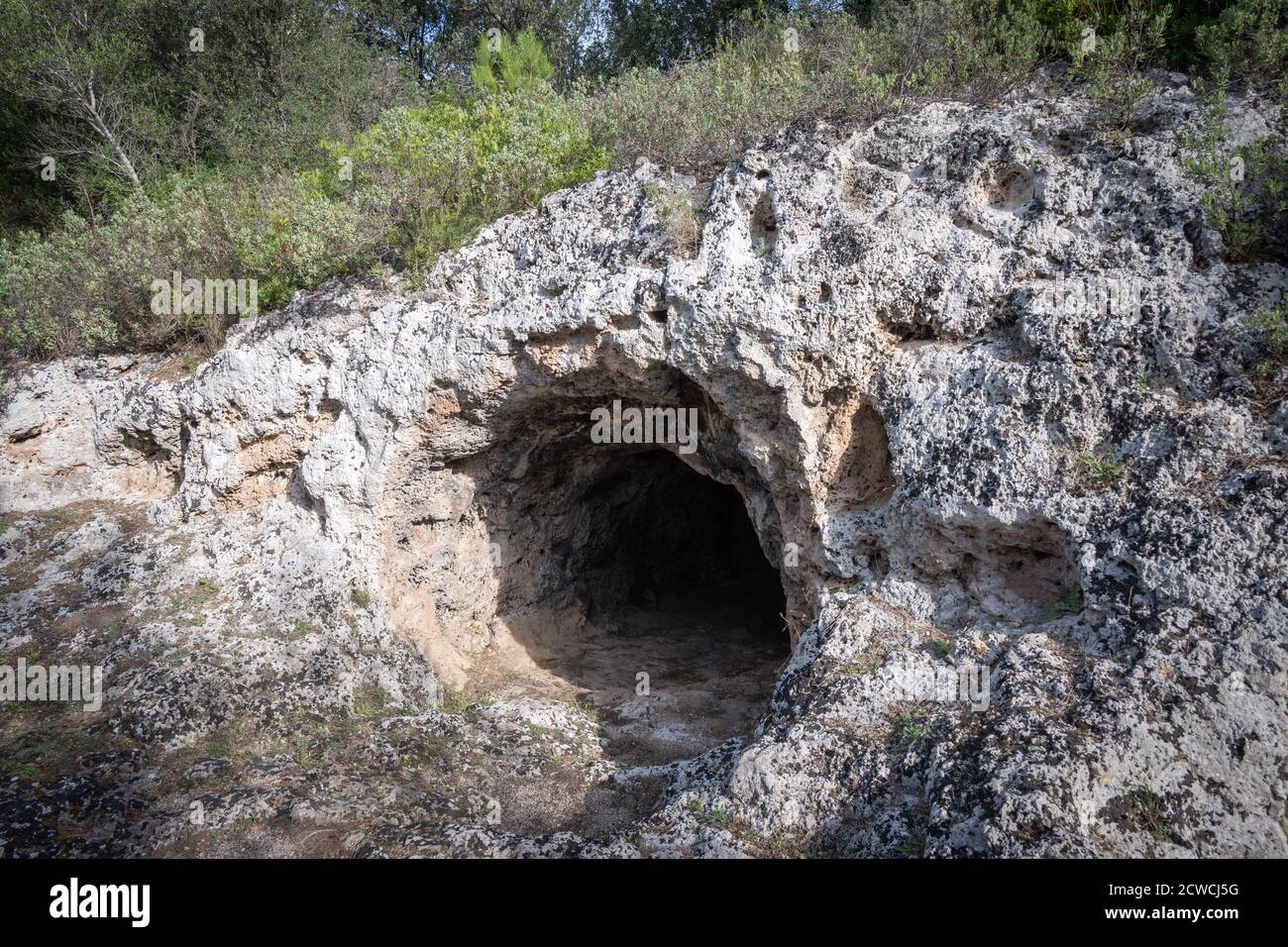 Prehistoric Alzineret caves, dug around 1600 BC in the Middle Bronze ...