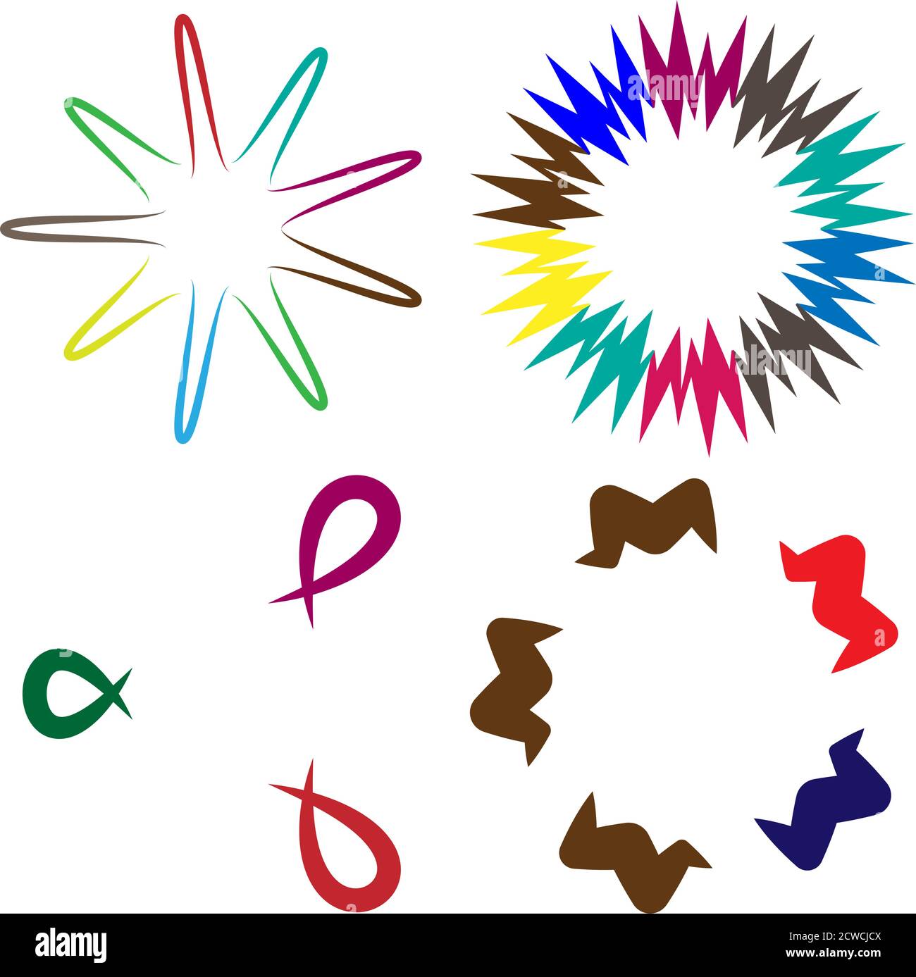 abstract colorful-multicolor circular, concentric and radial, radiating ...