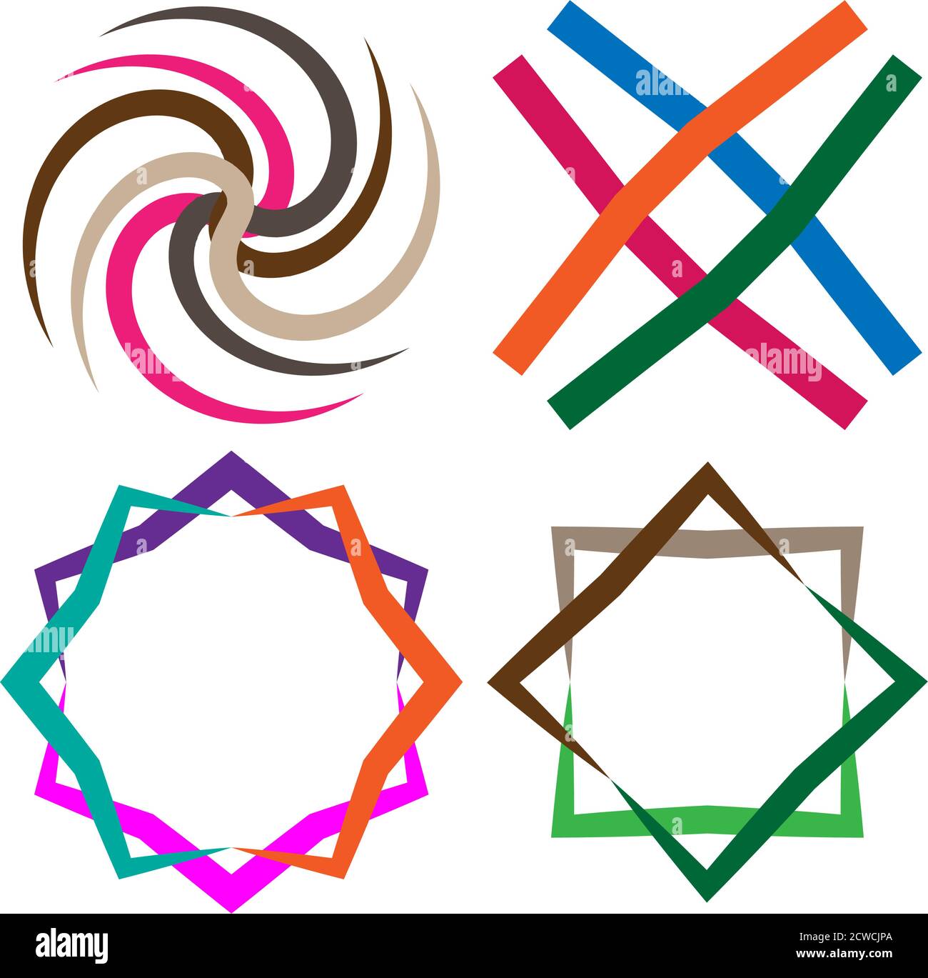 abstract colorful-multicolor circular, concentric and radial, radiating ...