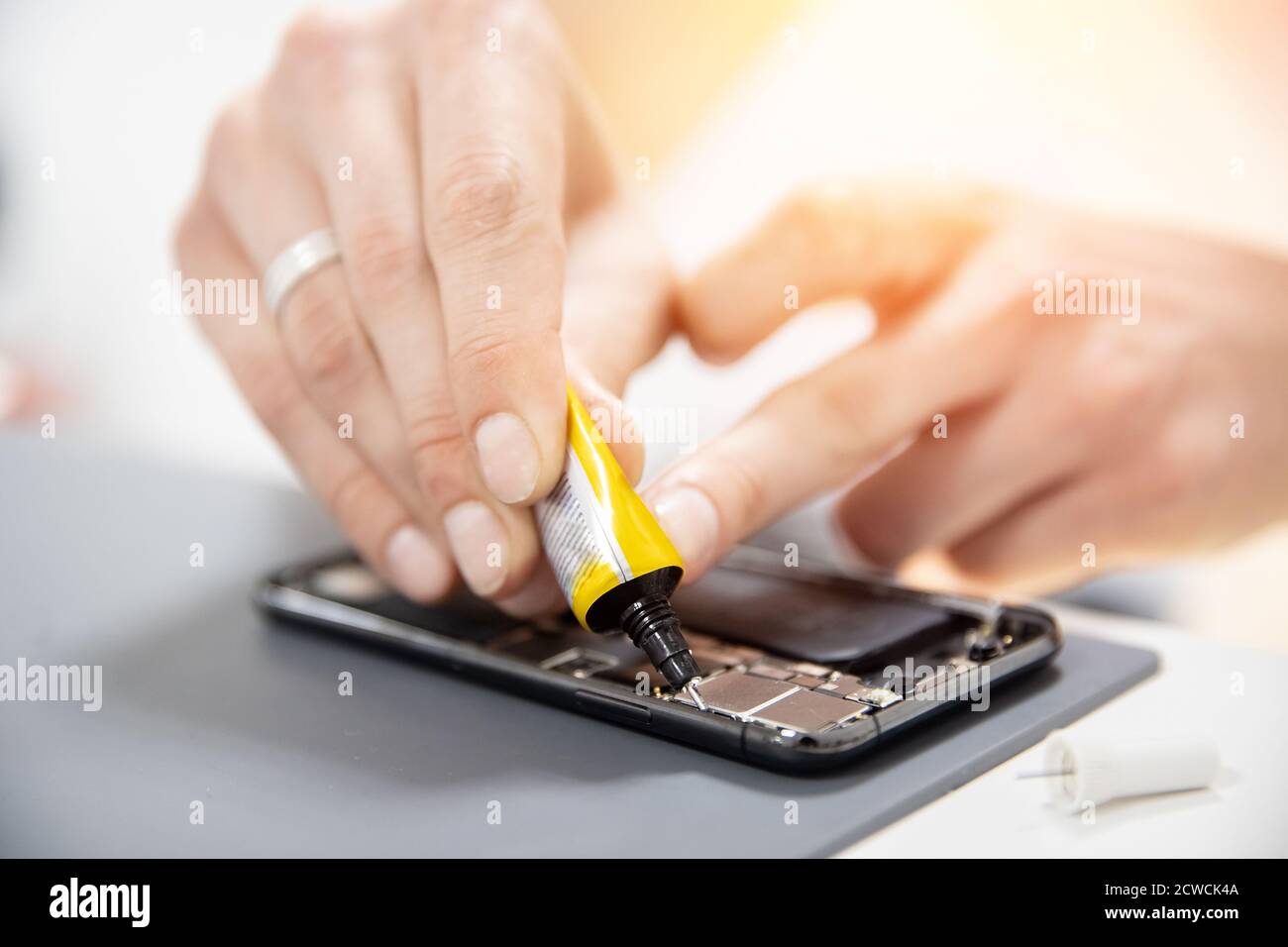 Replacing old technology hi-res stock photography and images - Alamy