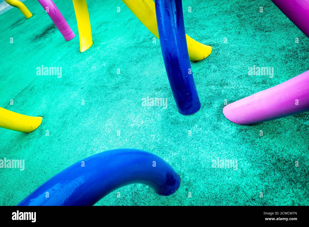 Intricate background with curved abstract colored tubes Stock Photo - Alamy