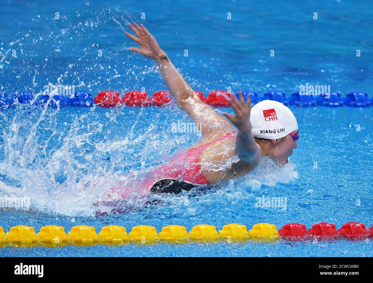 Qingdao, China's Shandong Province. 29th Sep, 2020. Liu Xiang competes ...