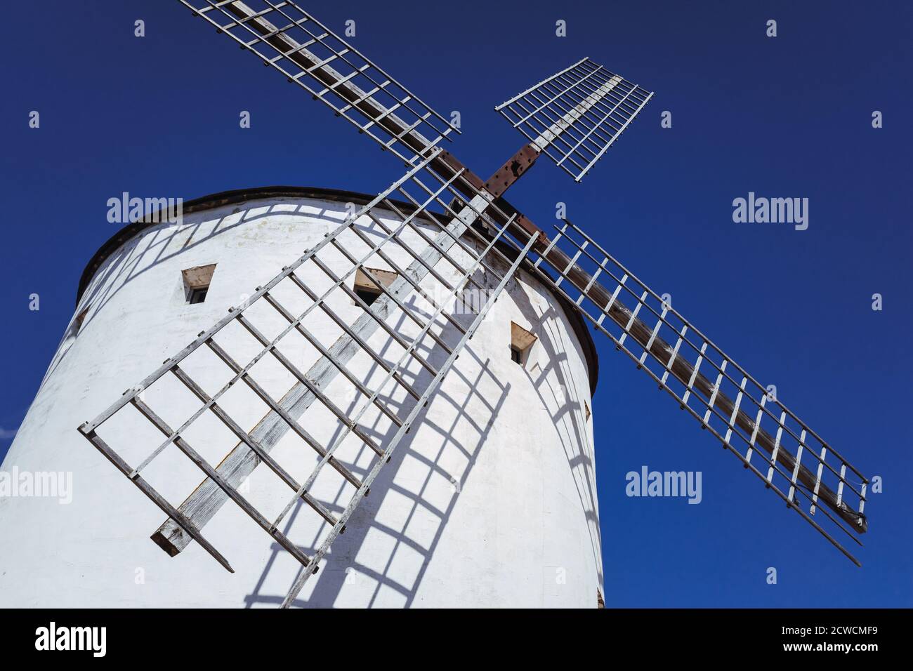 Detail of the blades of a traditional windmill in La Mancha, Spain ...